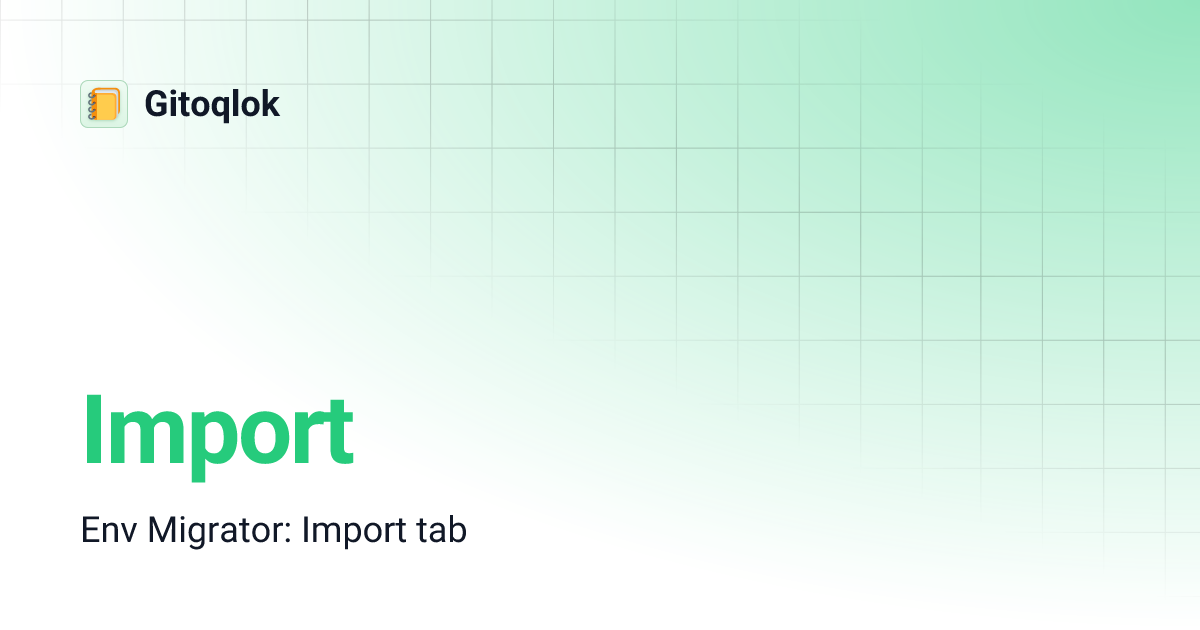 Import | Gitoqlok