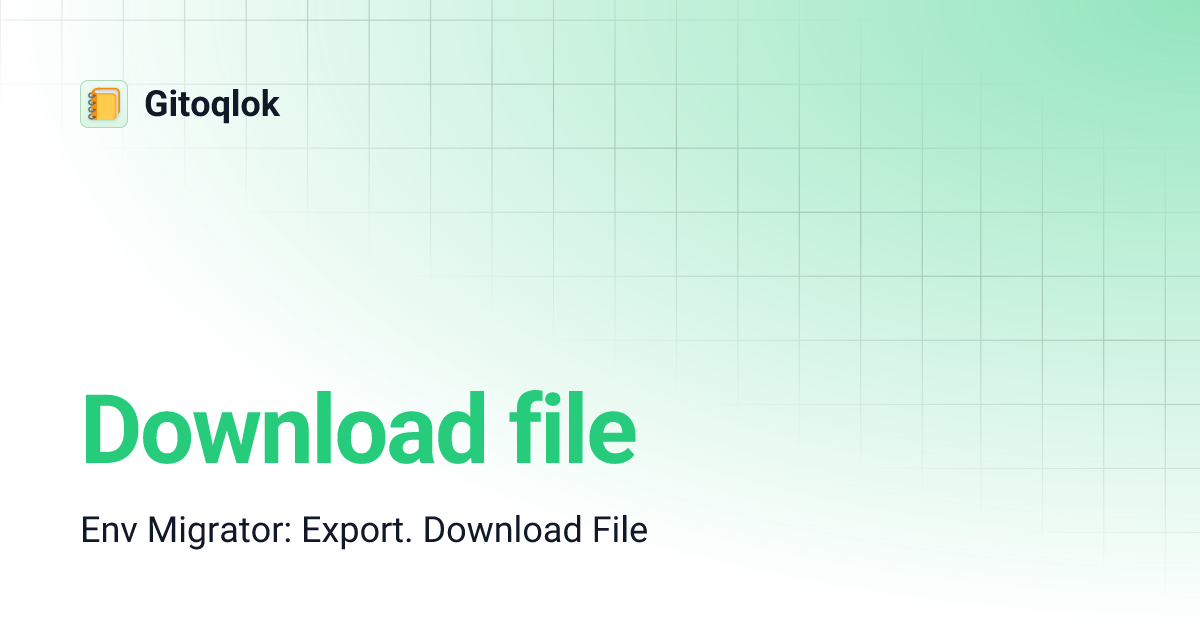 Download file | Gitoqlok