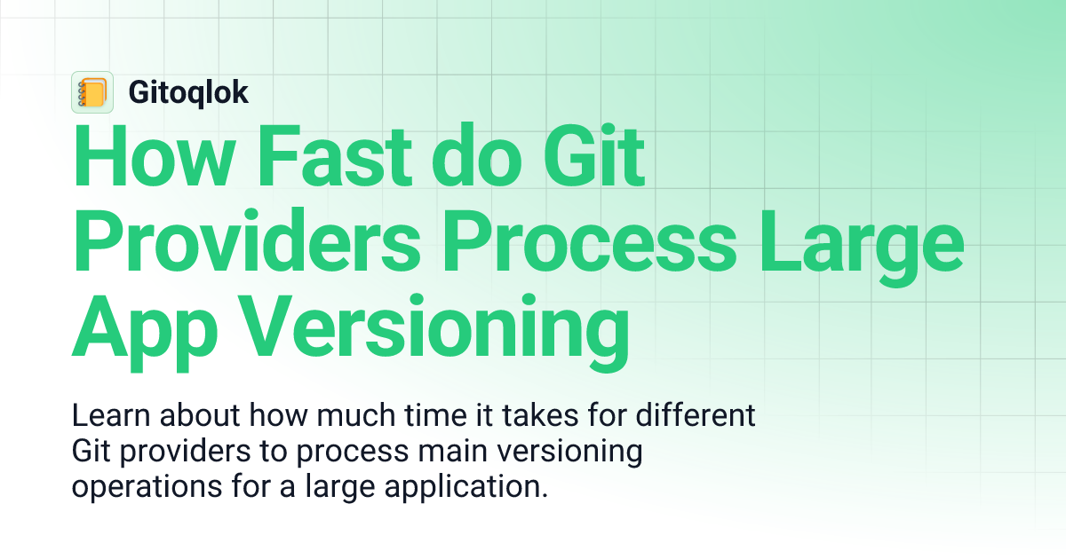 How Fast do Git Providers Process Large App Versioning | Gitoqlok