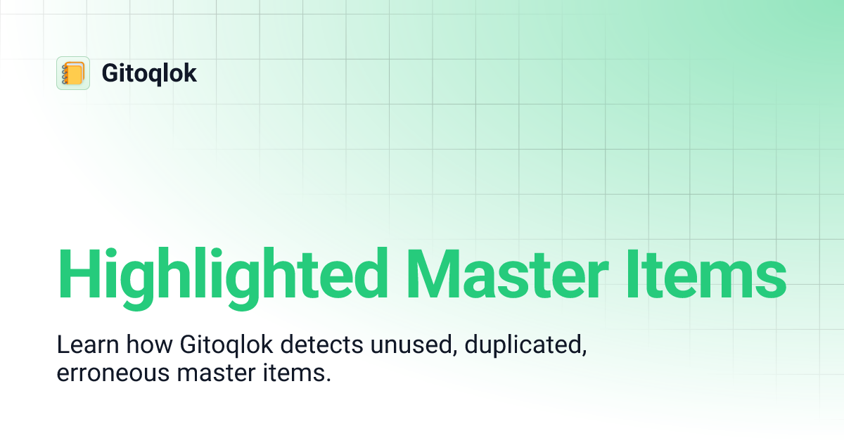 Highlighted Master Items | Gitoqlok