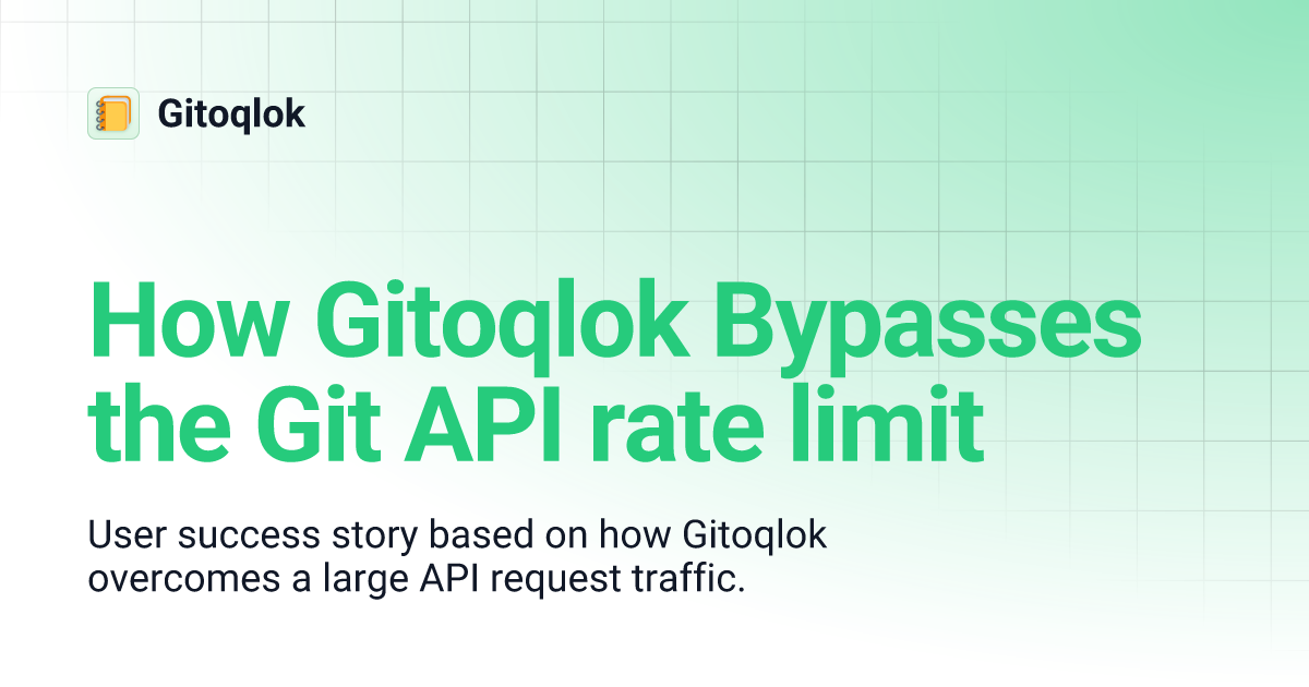 How Gitoqlok Bypasses the Git API rate limit | Gitoqlok